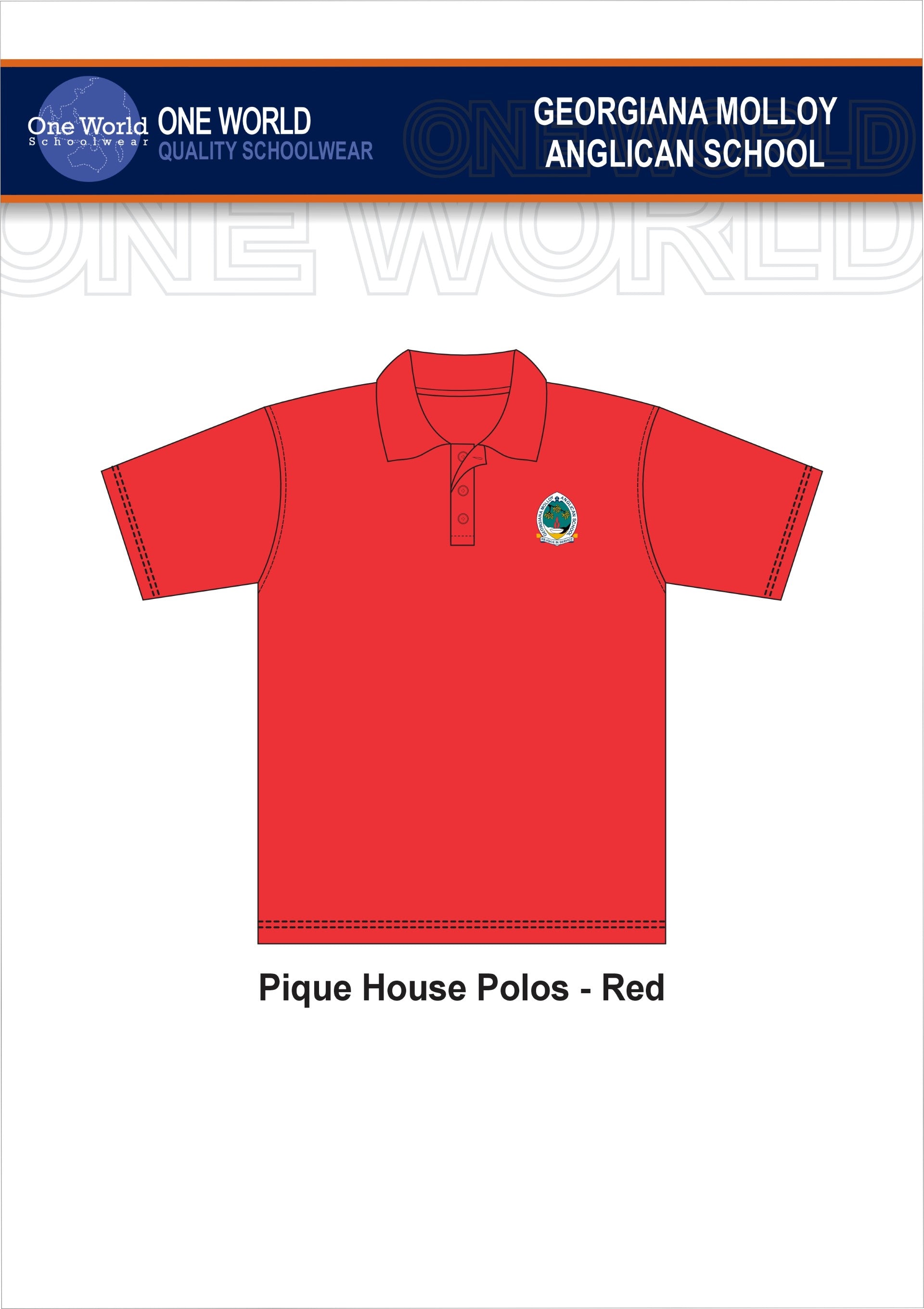 House Polo Red - Bunker – gmasuniforms